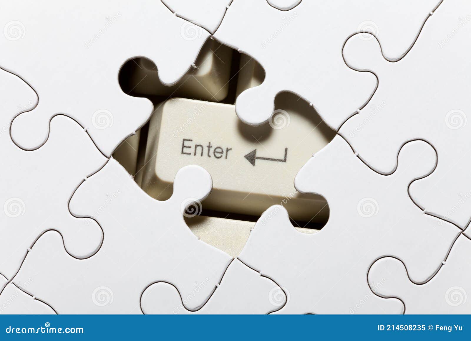 Computer Keyboard and Puzzle Stock Image - Image of concepts, enter ...