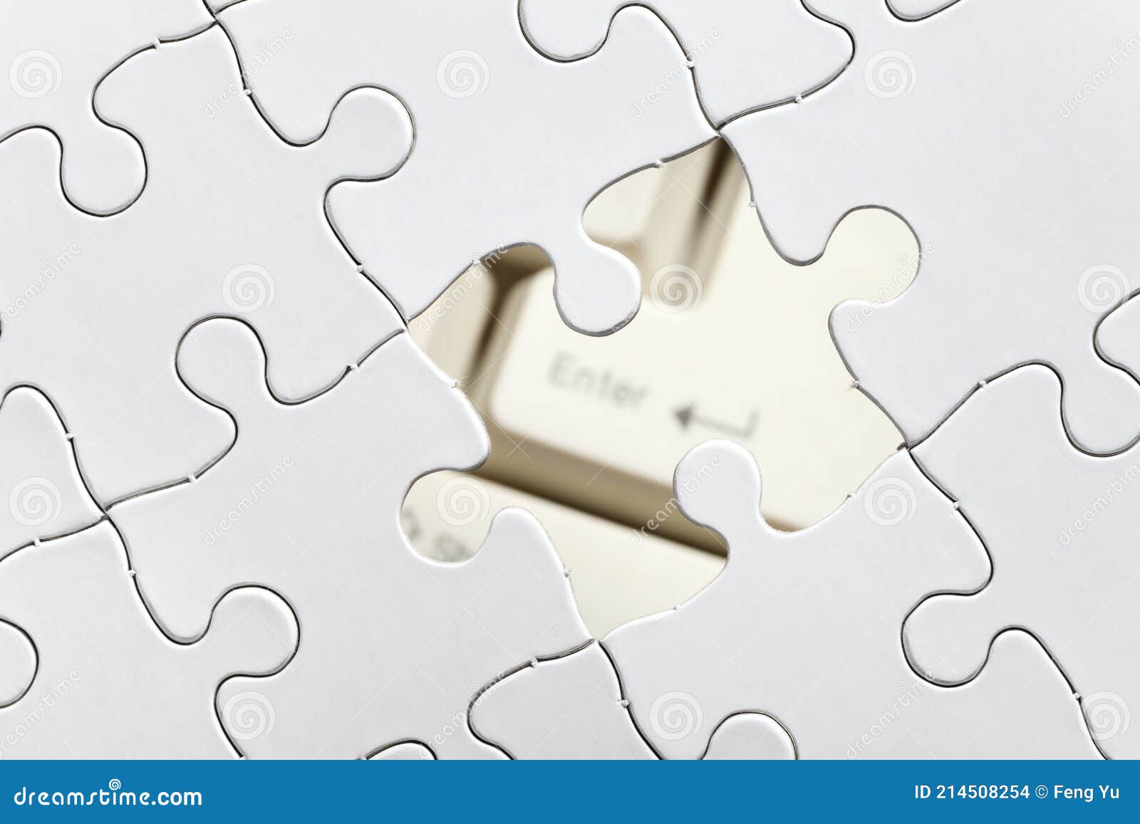 Computer Keyboard and Puzzle Stock Photo - Image of enter, concepts ...