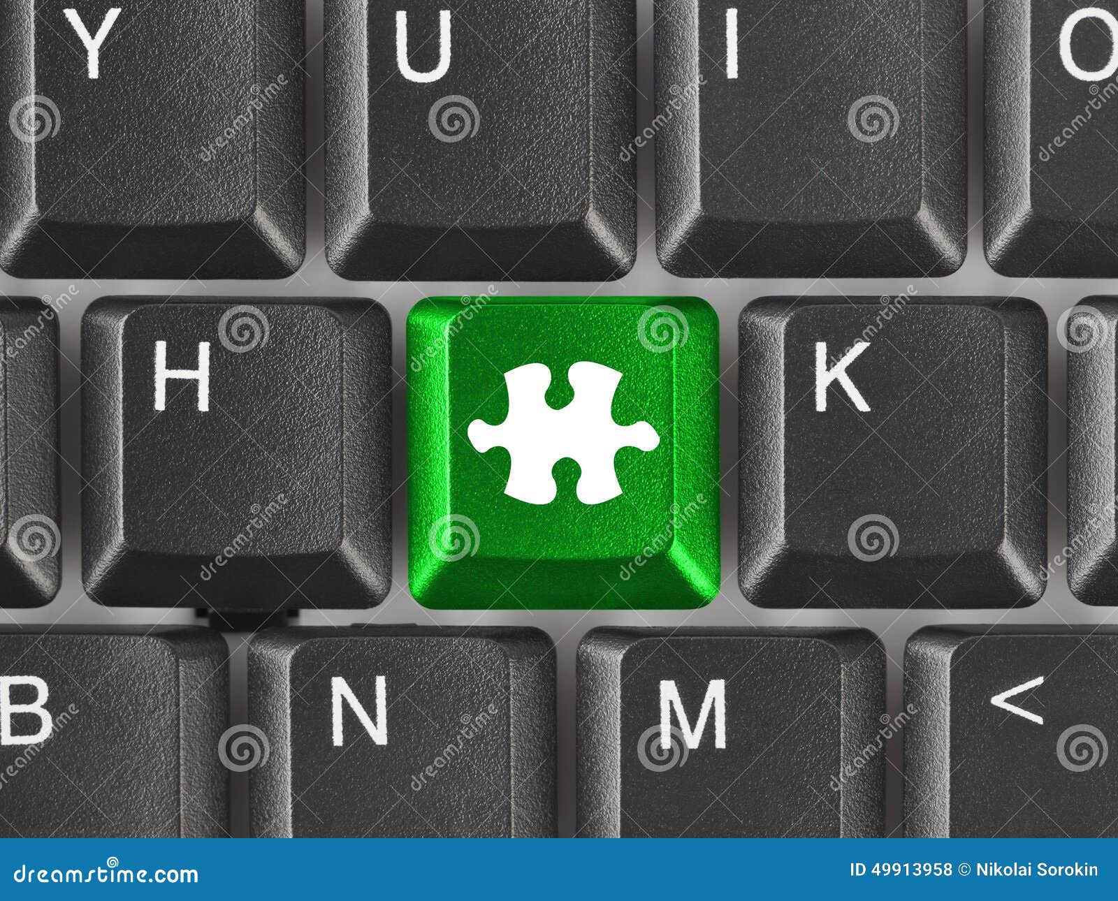 Computer Keyboard with Puzzle Key Stock Photo - Image of decisions ...