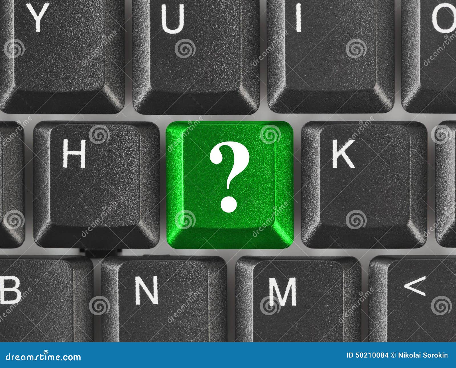 Computer Keyboard with Question Key Stock Photo - Image of answer ...
