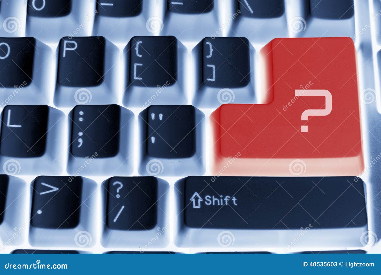 Computer Keyboard with Question Mark Stock Image - Image of challenge ...