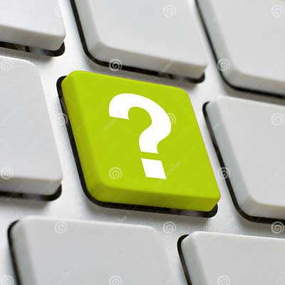 Computer Keyboard with Question Mark Key Stock Photo - Image of ...