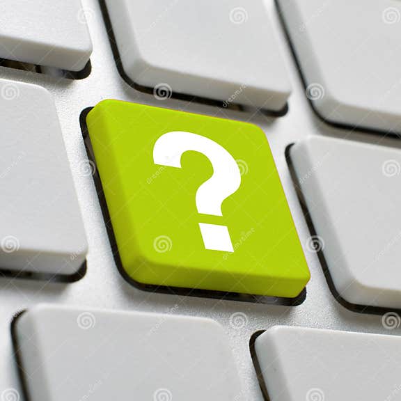 Computer Keyboard with Question Mark Key Stock Photo - Image of ...