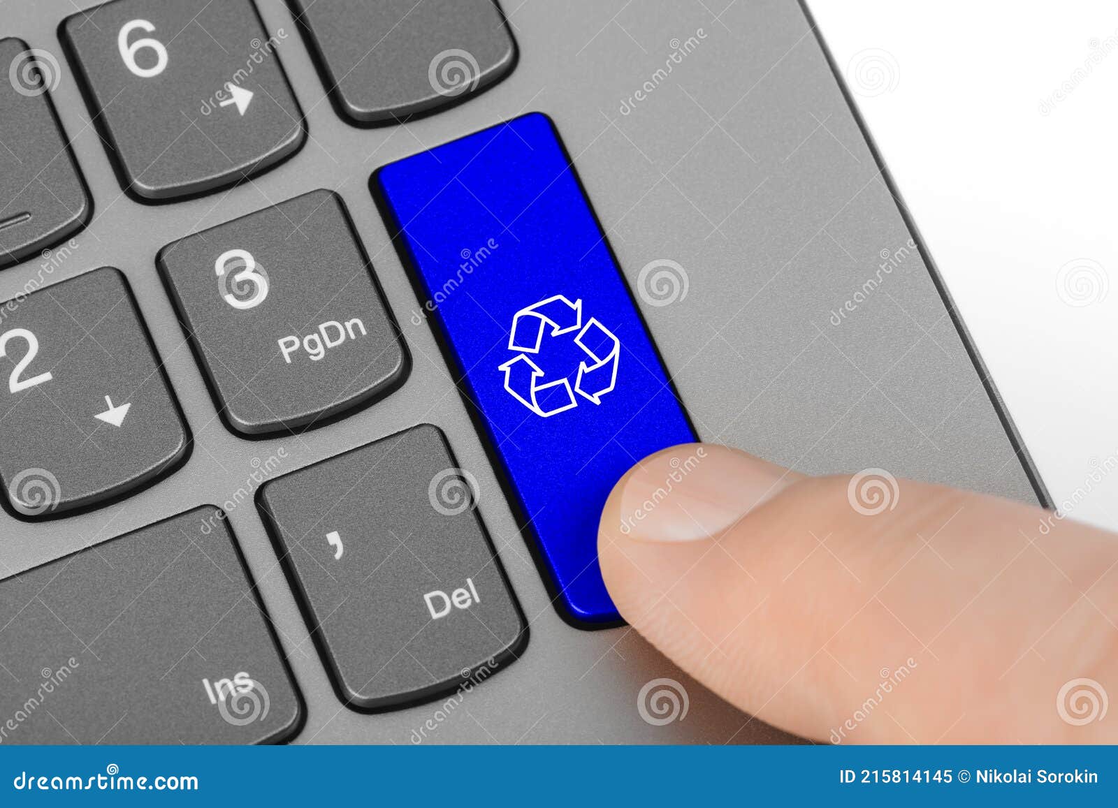 Computer Keyboard with Recycling Symbol Stock Image - Image of concept ...