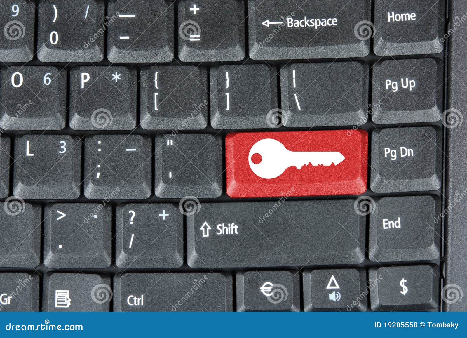 Computer Keyboard with Red Key Stock Photo - Image of laptop, help ...