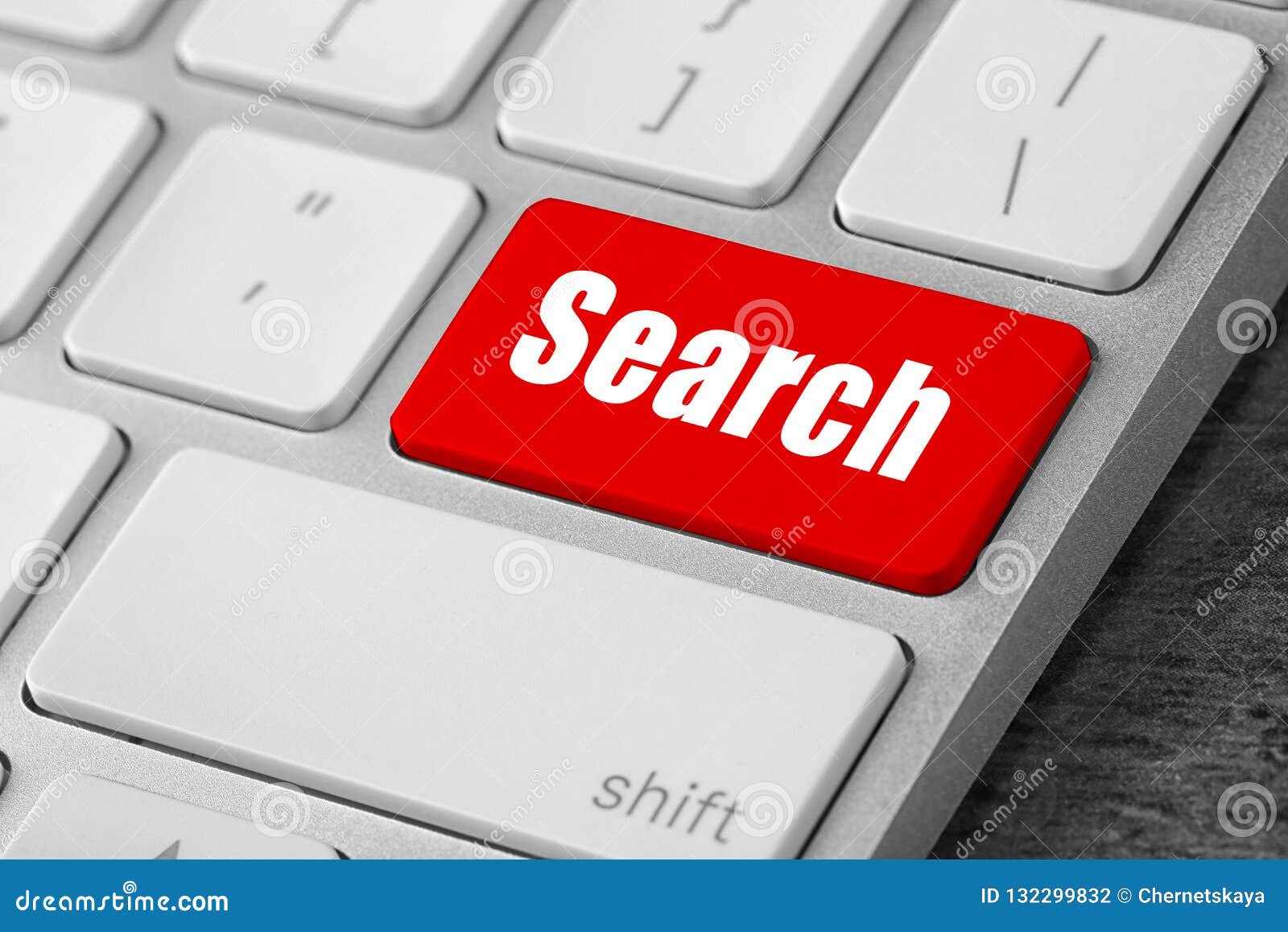 Computer Keyboard with SEARCH Button Stock Photo - Image of keyboard ...
