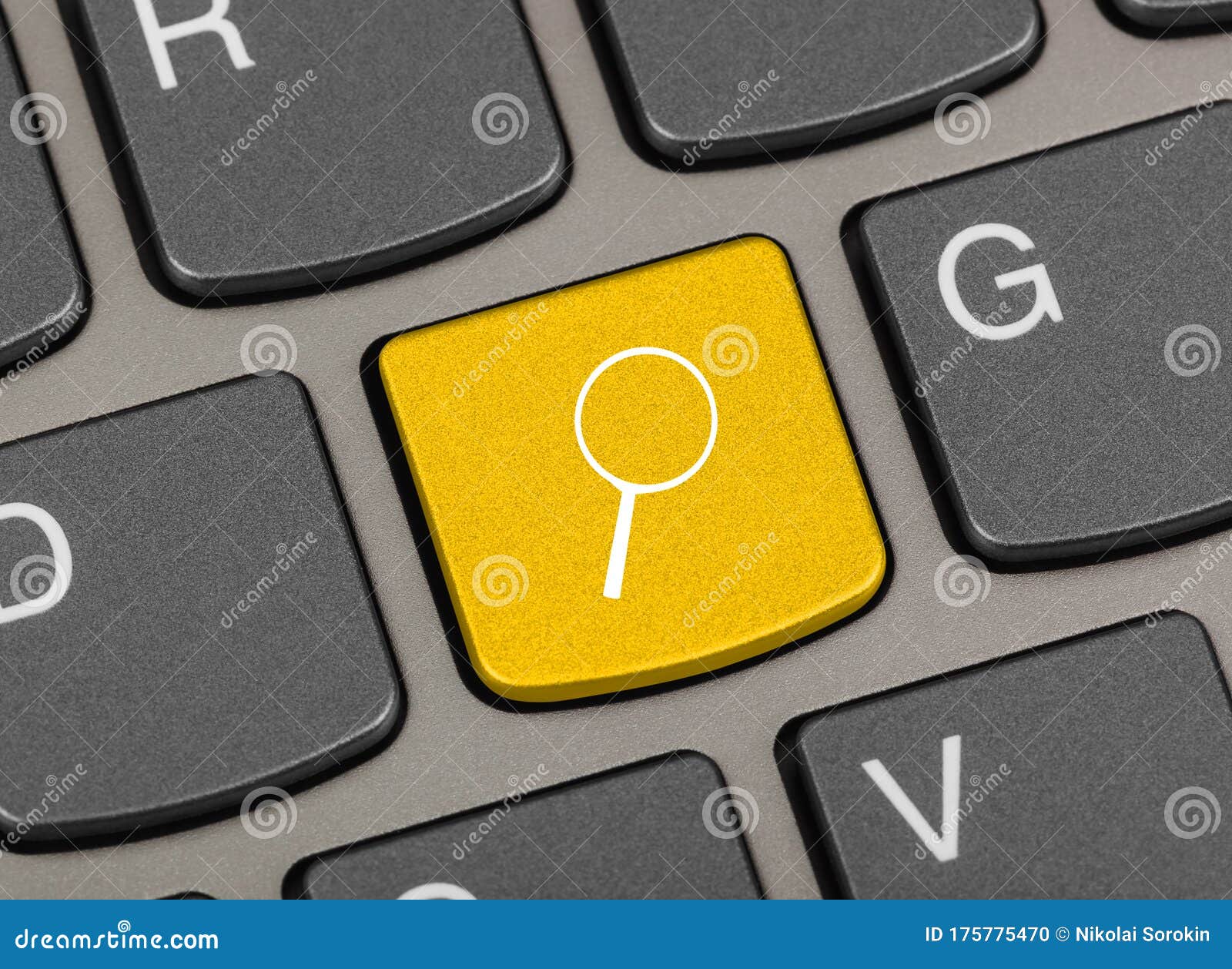 Computer Keyboard with Search Key Stock Photo - Image of data ...