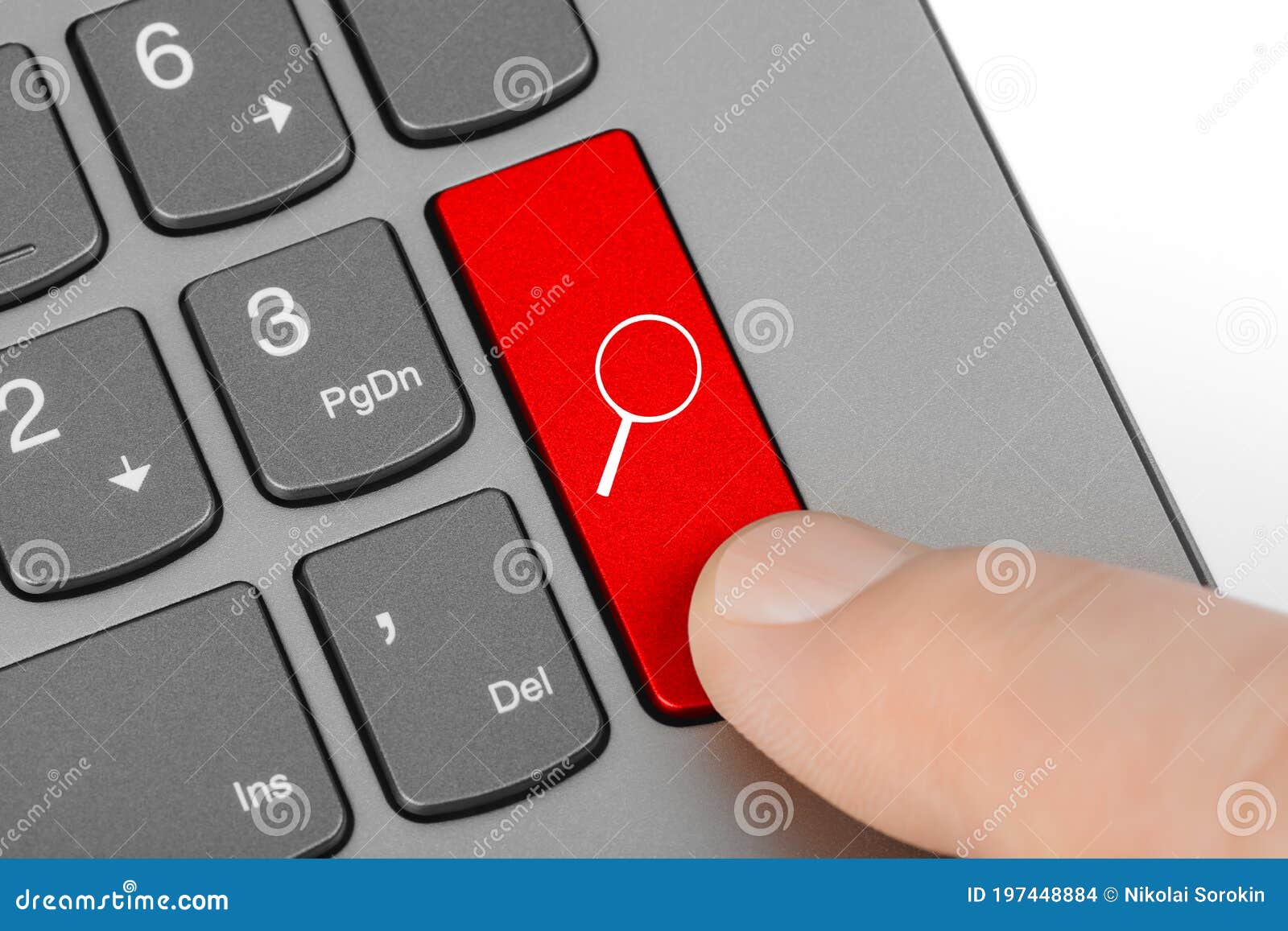 Computer Keyboard with Search Key Stock Photo - Image of information ...