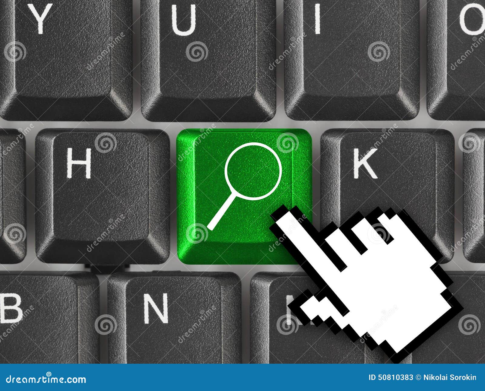 Computer Keyboard with Search Key Stock Image - Image of glass ...