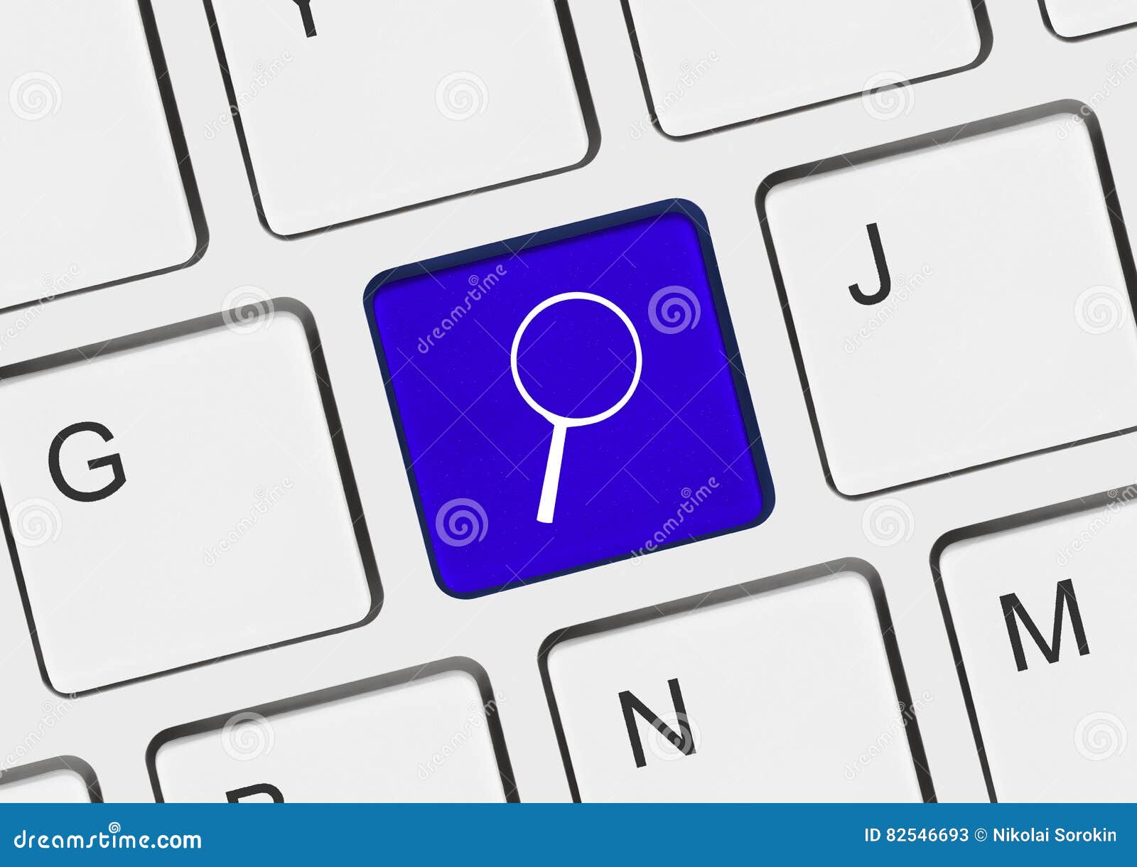 Computer Keyboard with Search Key Stock Image - Image of keys, lens ...