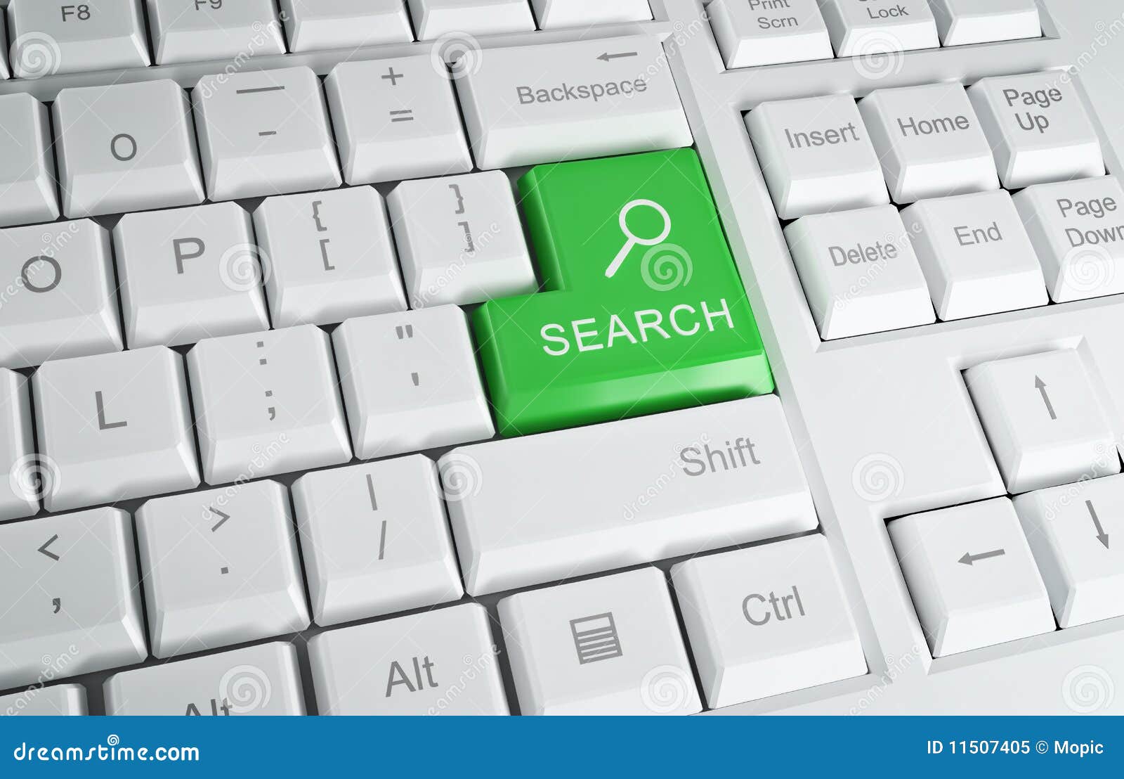 Computer Keyboard with Search Text Stock Image - Image of design ...