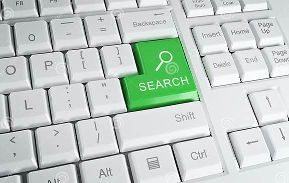 Computer Keyboard with Search Text Stock Image - Image of design ...