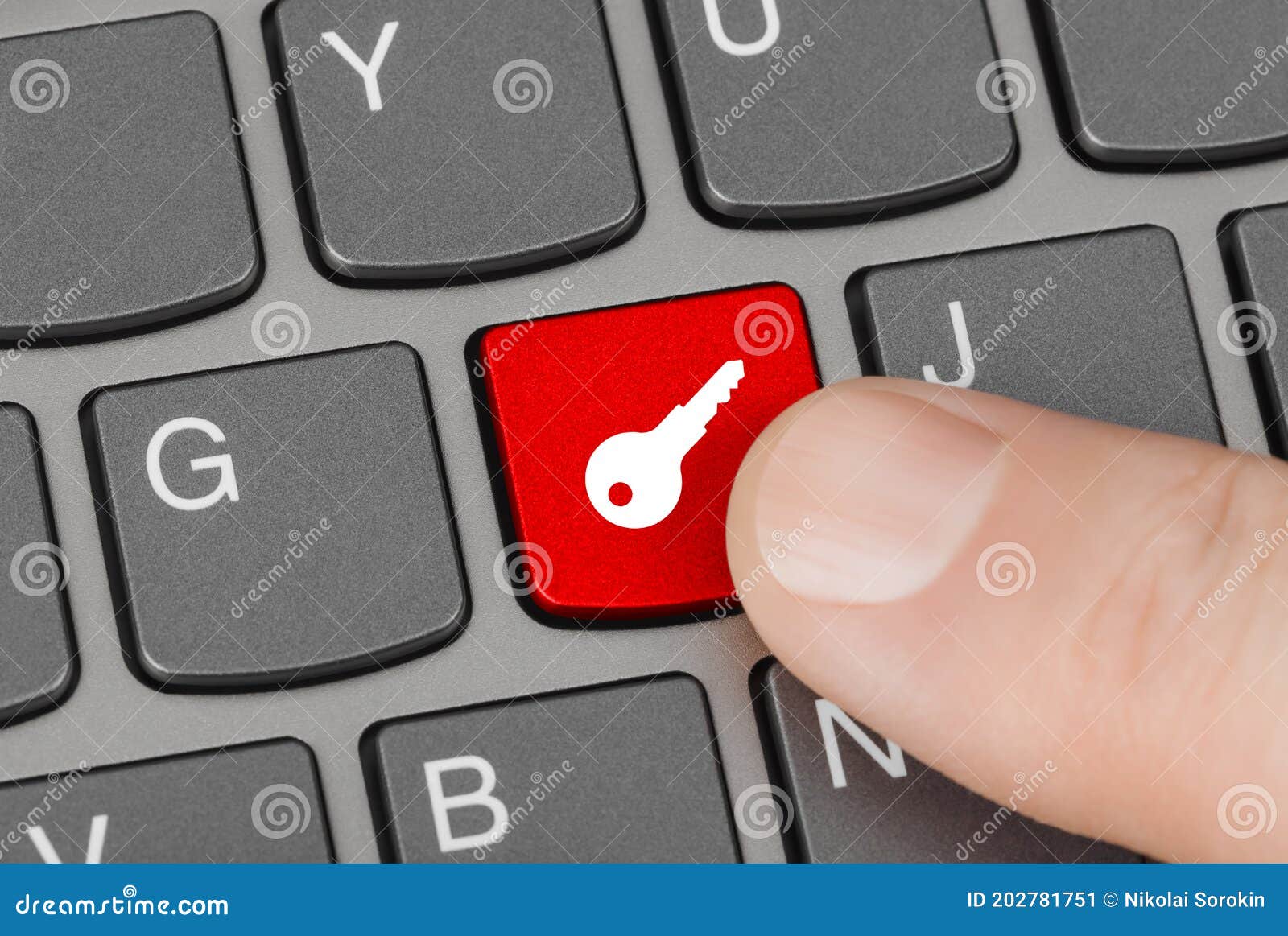 Computer Keyboard with Security Key Stock Image - Image of concepts ...