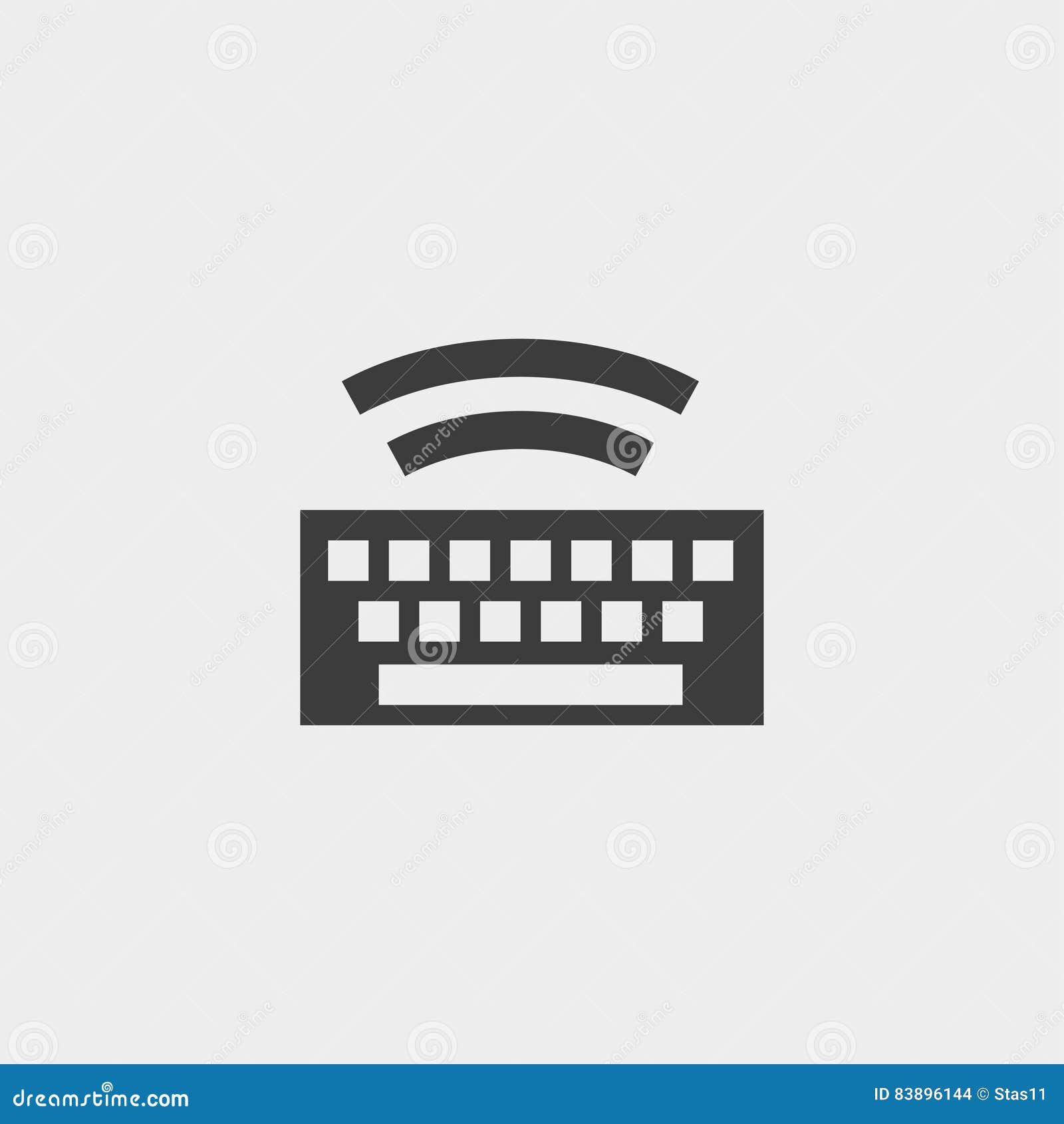 Computer Keyboard Sign Icon in a Flat Design in Black Color. Vector ...