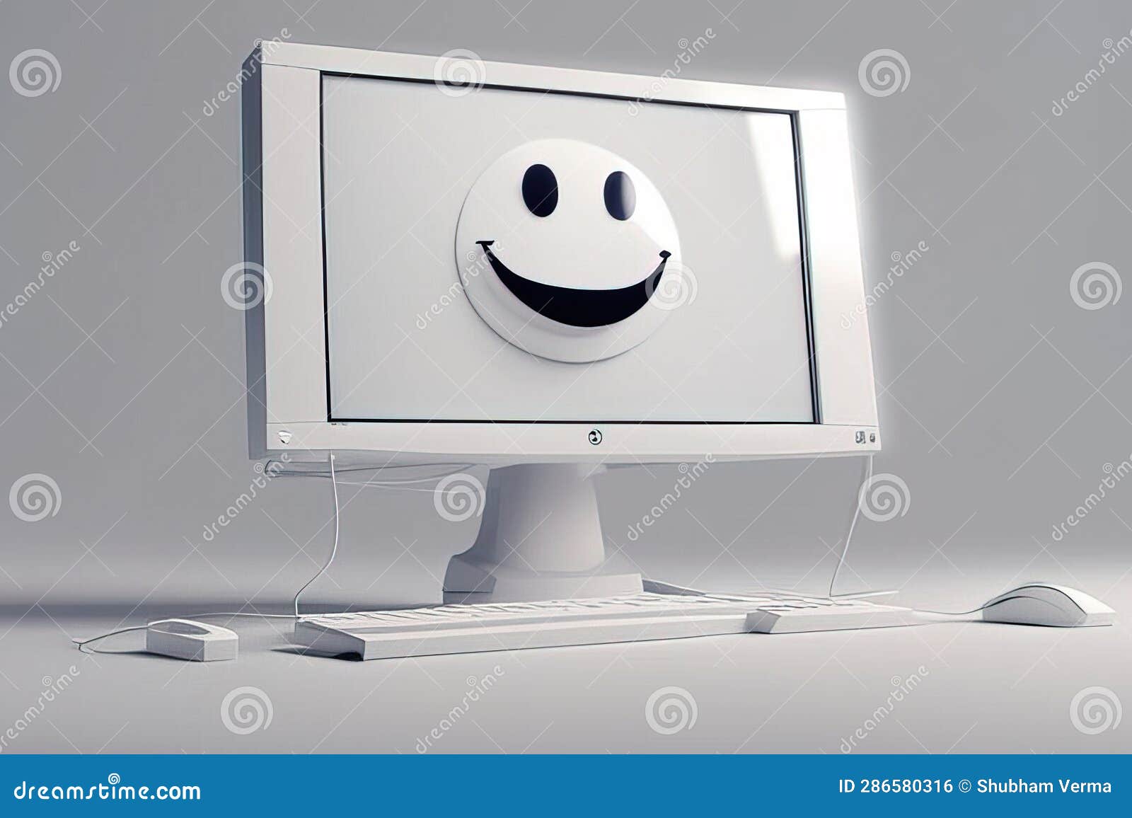 Computer Keyboard and Smile. Stock Illustration - Illustration of ...