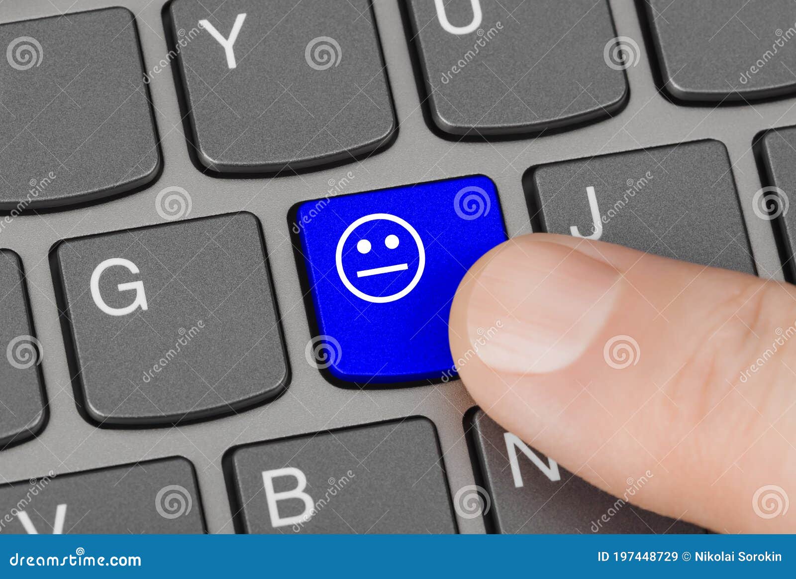 Computer Keyboard with Smile Key Stock Image - Image of humour ...