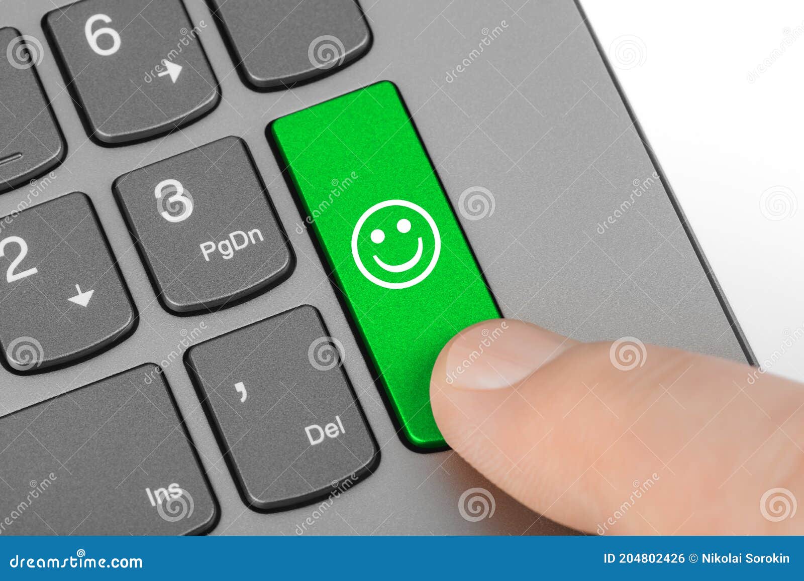 Computer Keyboard with Smile Key Stock Photo - Image of email, humour ...