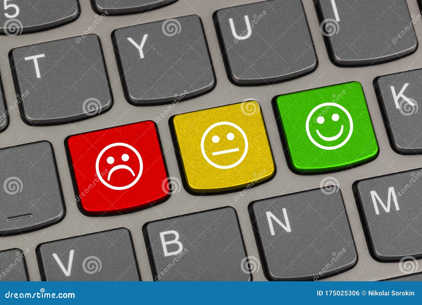 Computer Keyboard with Smile Keys Stock Photo - Image of choice ...