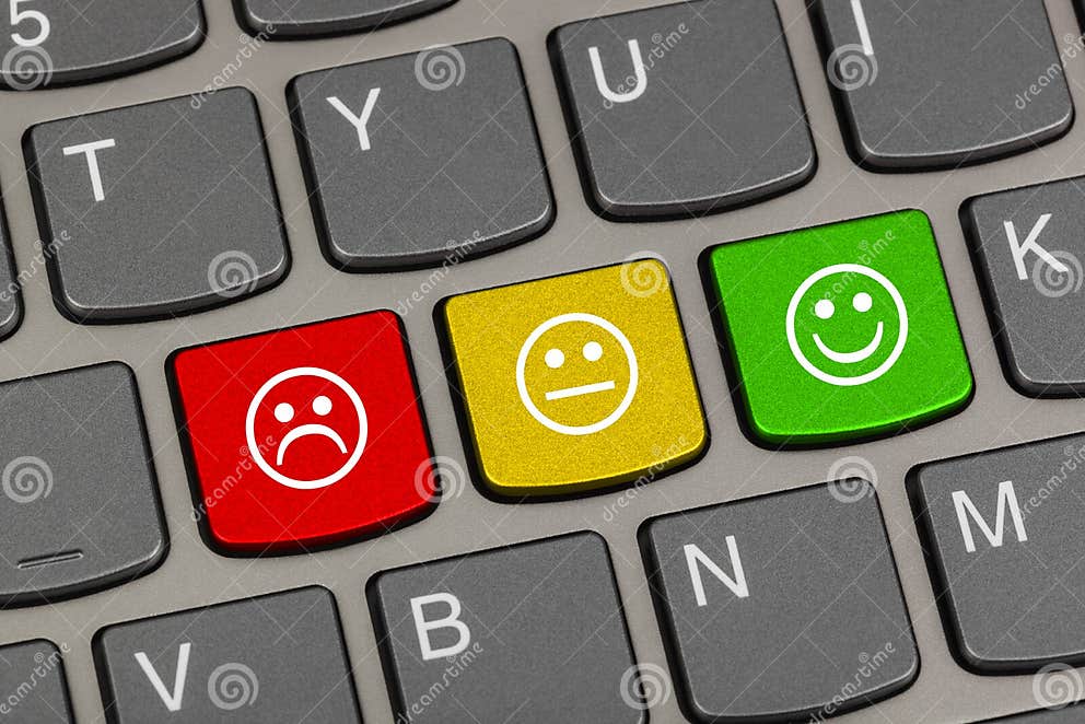Computer Keyboard with Smile Keys Stock Photo - Image of choice ...
