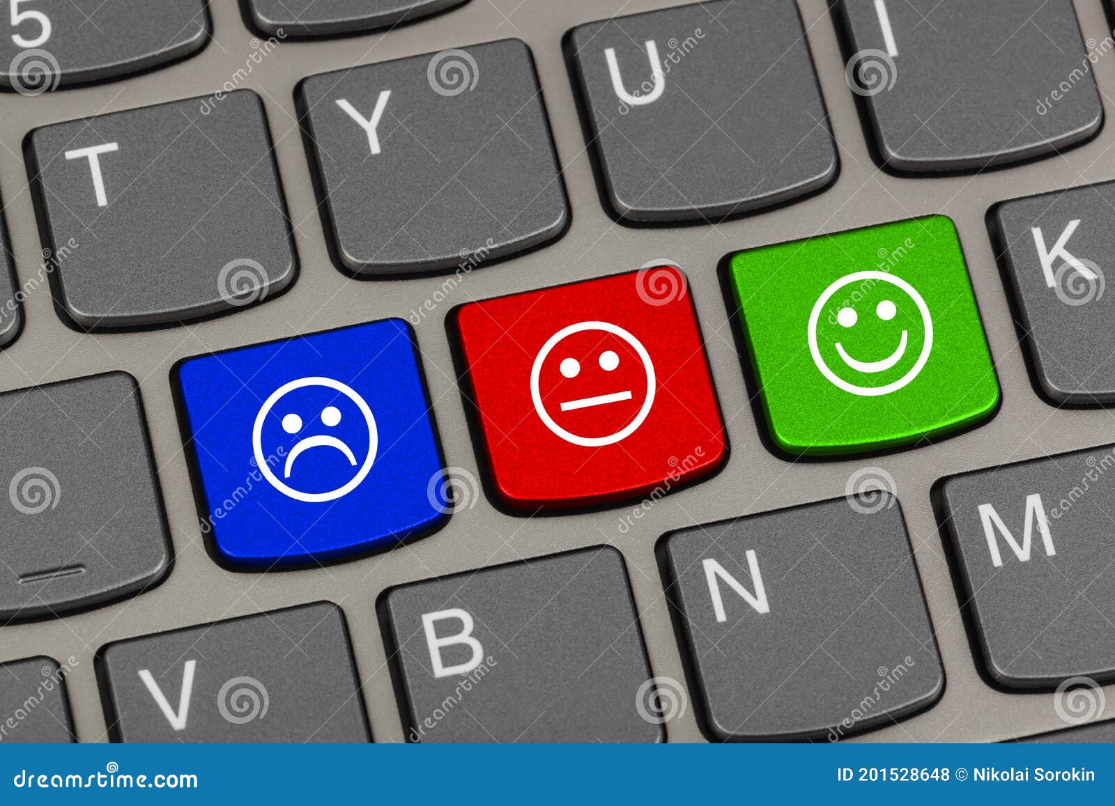 Computer Keyboard with Smile Keys Stock Photo - Image of icons, circles ...