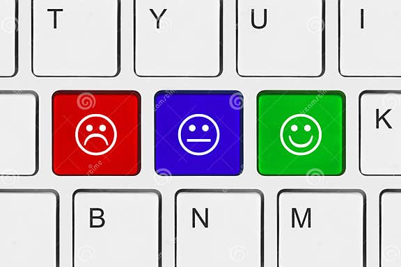 Computer Keyboard with Smile Keys Stock Illustration - Illustration of ...