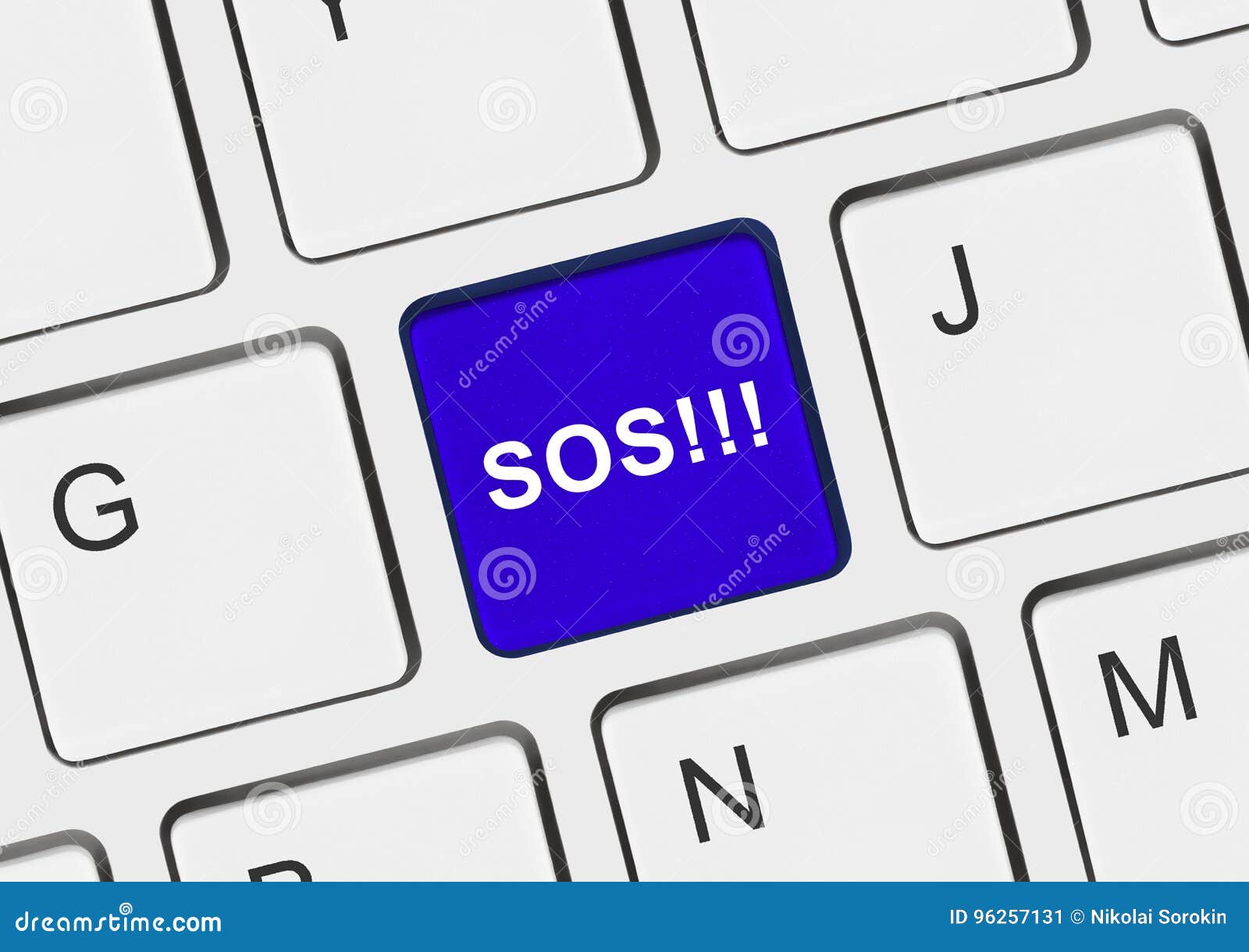 Computer Keyboard with SOS Key Stock Image - Image of enter, ambulance ...