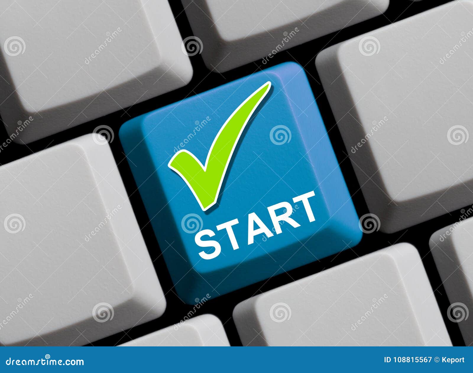 Computer Keyboard: Start Online Stock Image - Image of start, work ...