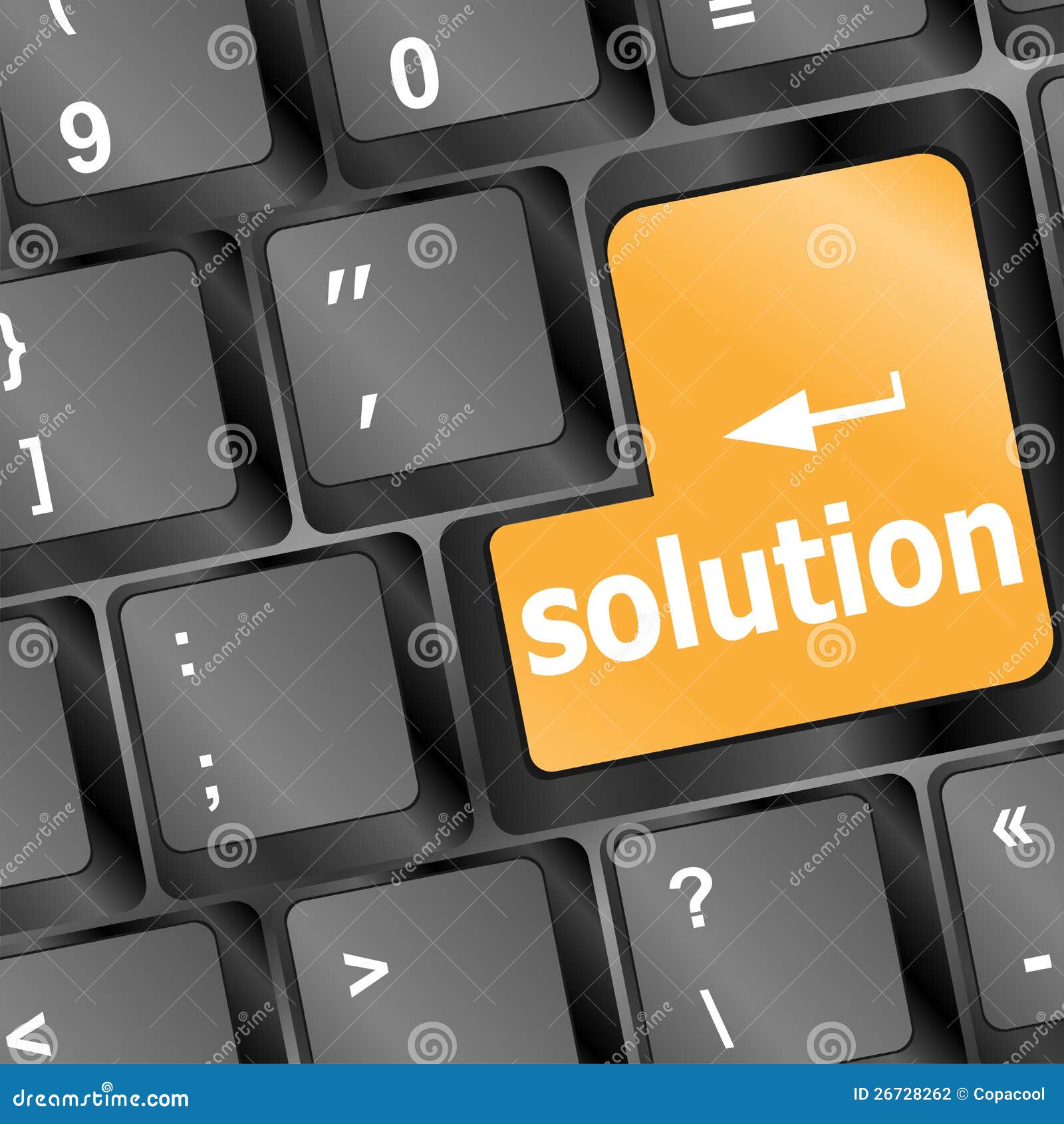 Computer Keyboard with Support Key. Business Stock Illustration ...