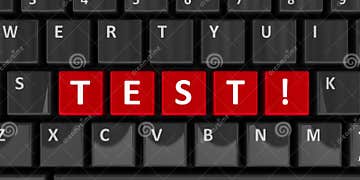 Computer keyboard test stock illustration. Illustration of black - 48197199