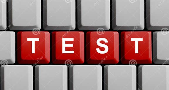 Computer Keyboard: Test stock image. Image of online - 128437191