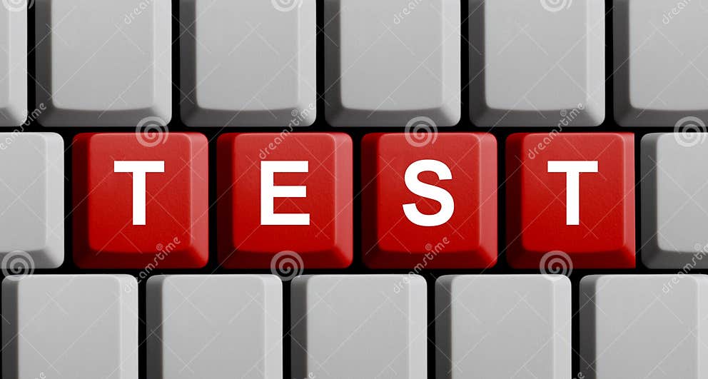 Computer Keyboard: Test stock image. Image of online - 128437191