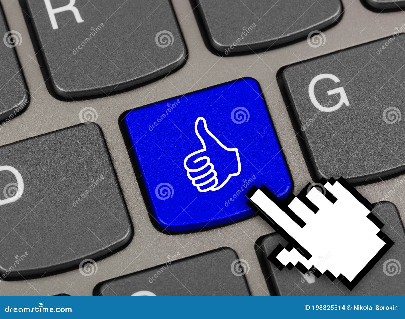 Computer Keyboard with Thumb Key Stock Photo - Image of concepts ...