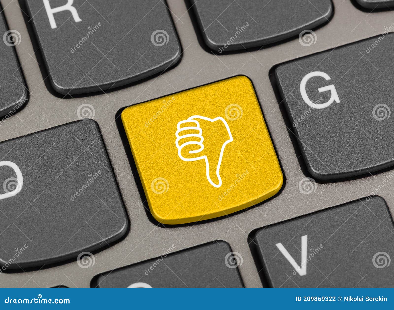 Computer Keyboard with Thumb Key Stock Photo - Image of contract ...