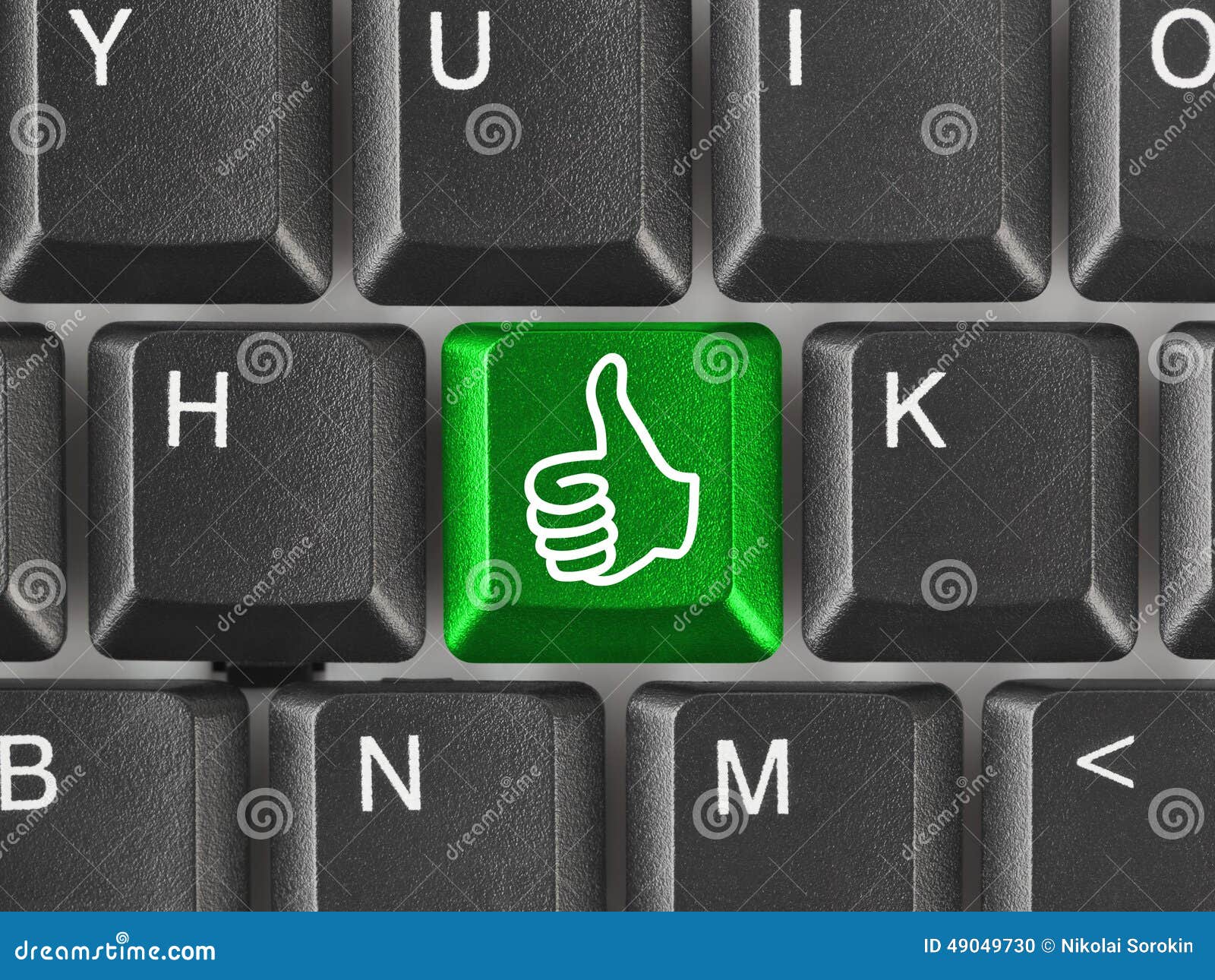 Computer Keyboard with Thumb Key Stock Photo - Image of concepts ...