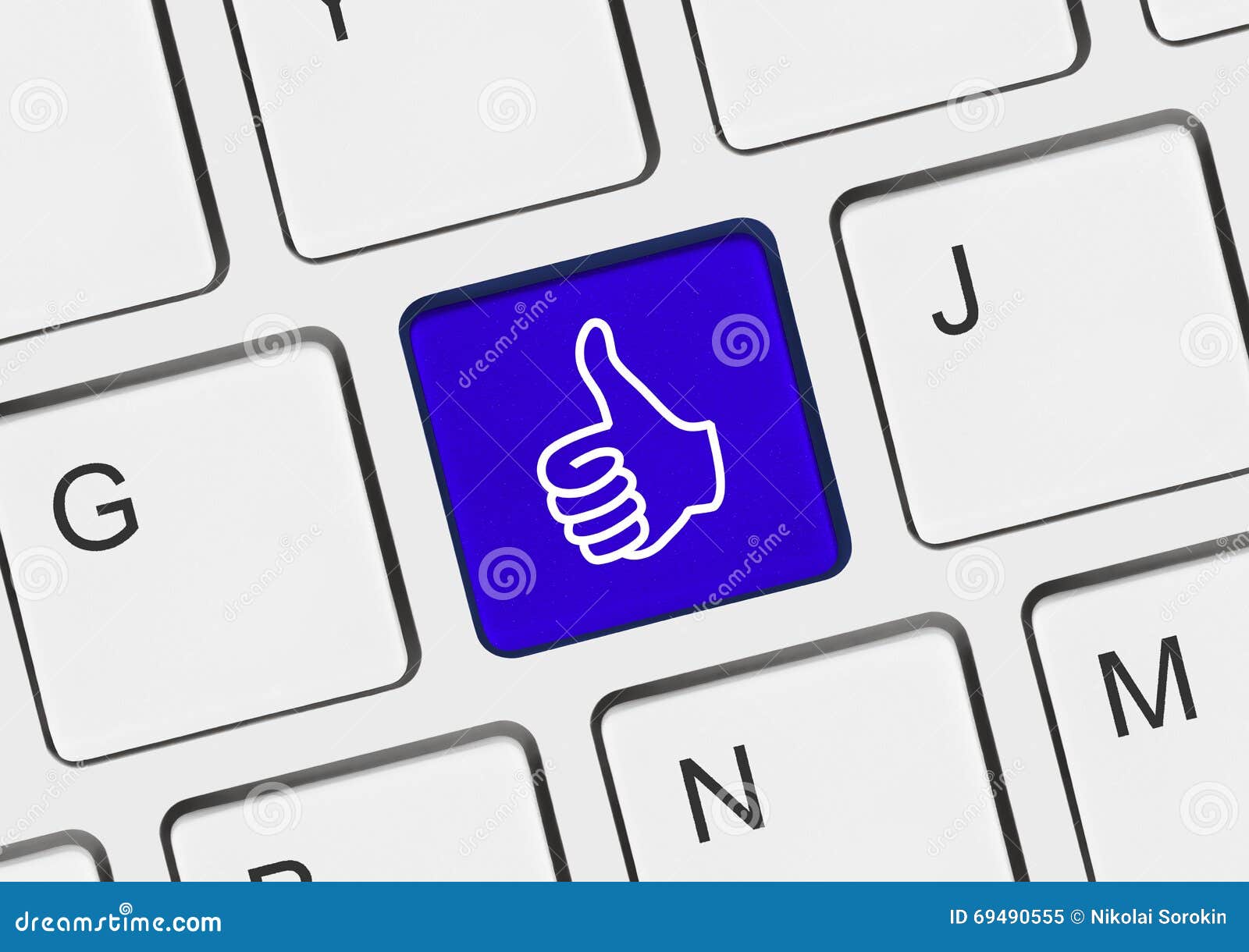 Computer Keyboard with Thumb Key Stock Image - Image of expressing ...