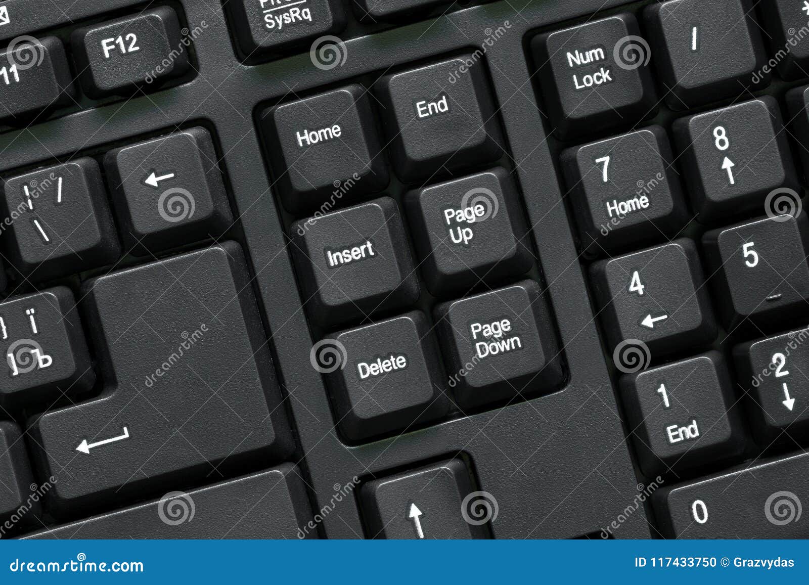 Computer keyboard top view stock photo. Image of close - 117433750