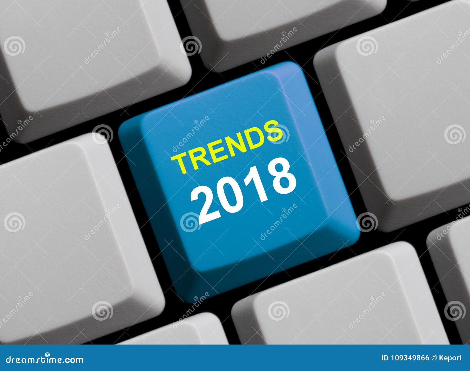 Computer Keyboard: Trends 2018 Stock Photo - Image of internet ...