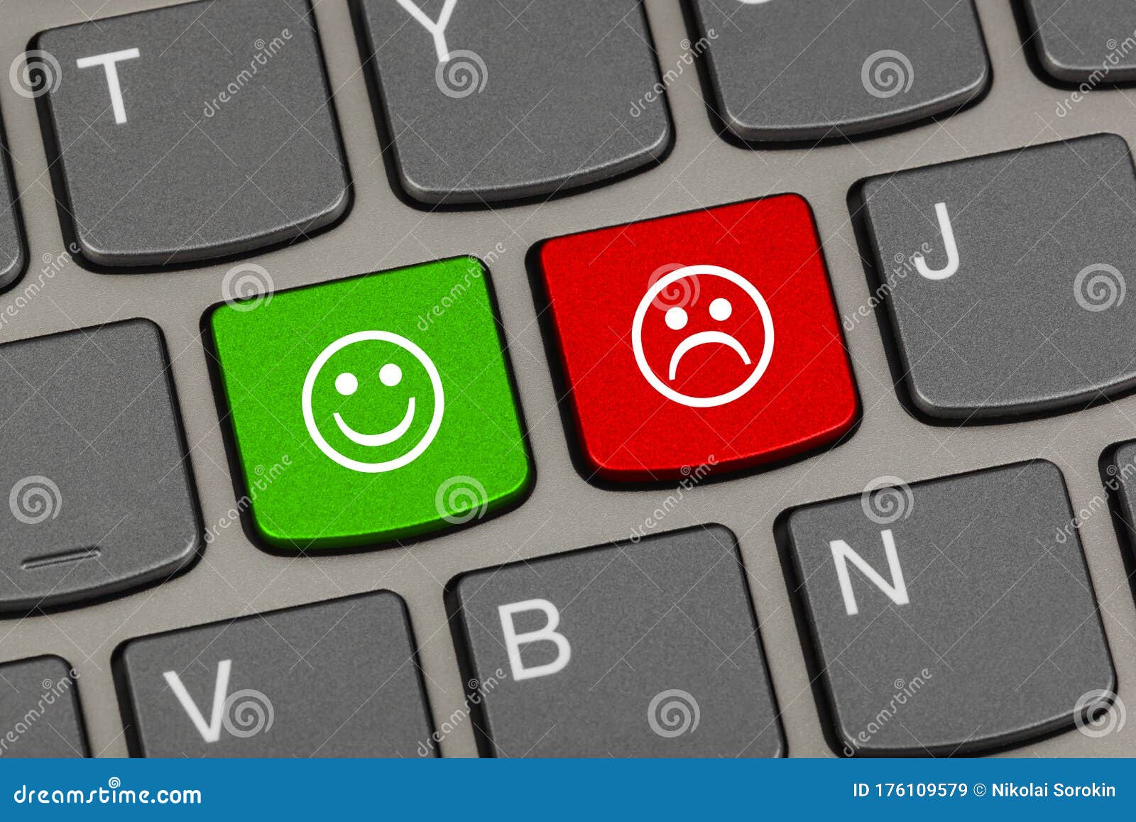 Computer Keyboard with Two Smile Keys Stock Image - Image of circles ...