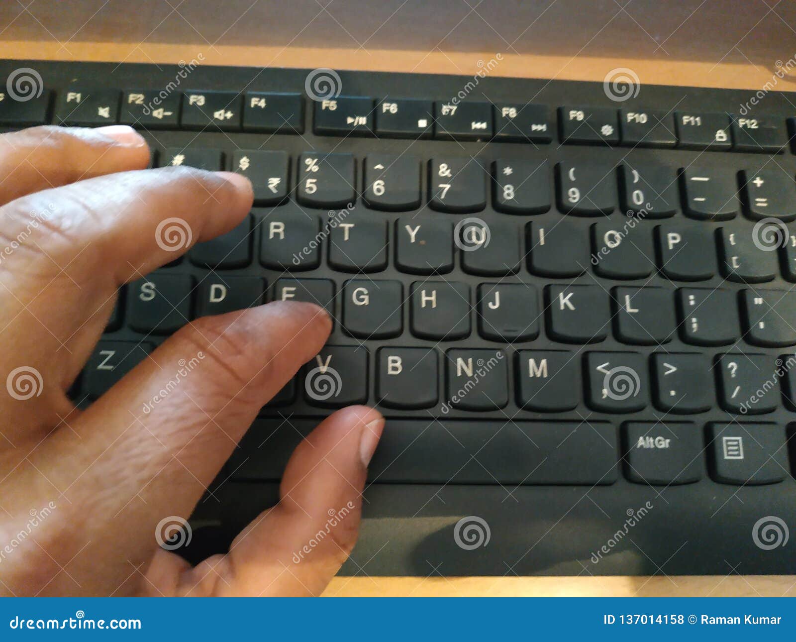 Computer Keyboard Typing Image Stock Photo - Image of typing, black ...