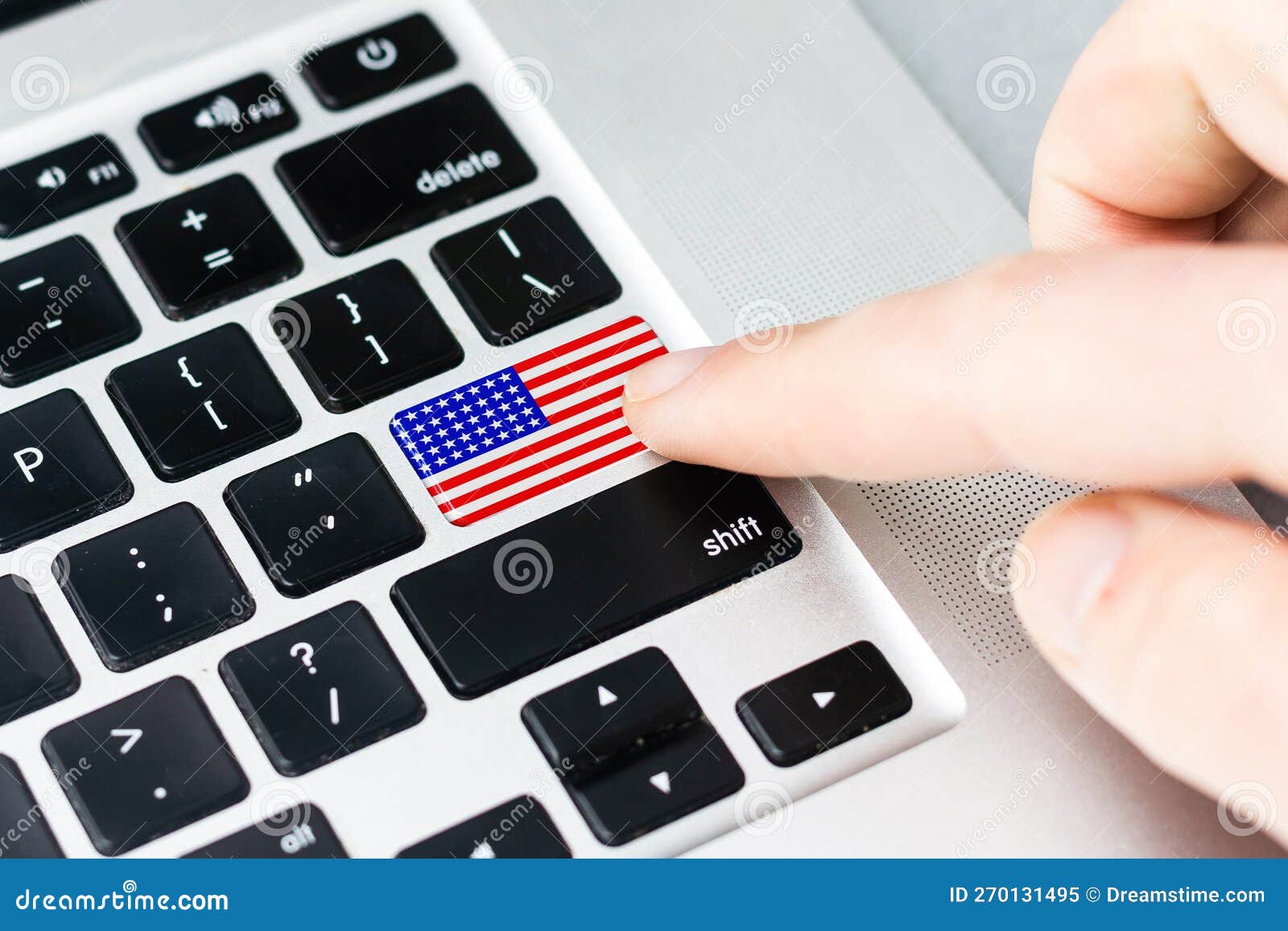 Computer Keyboard with the US Flag on it Stock Image - Image of ...