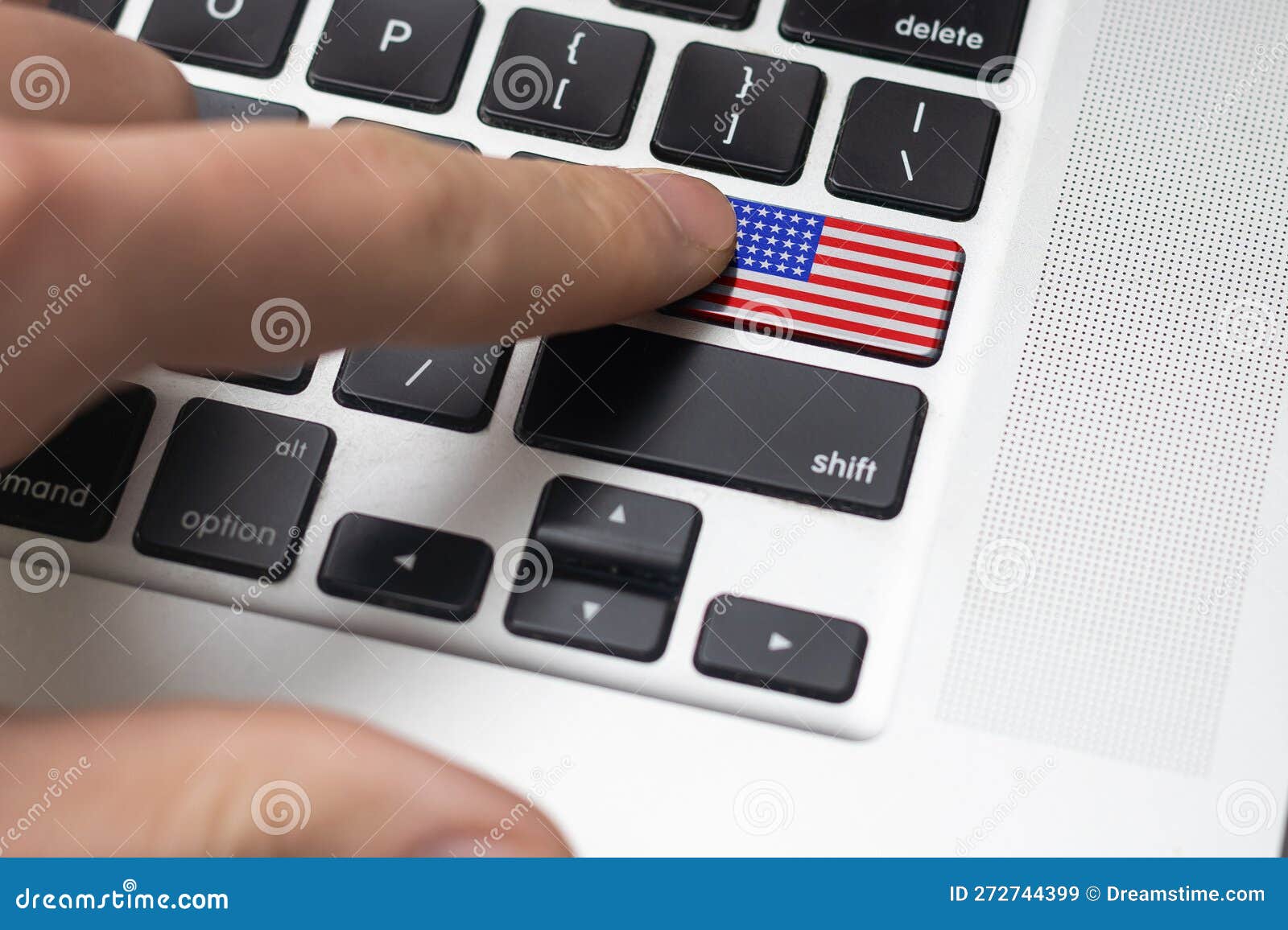 Computer Keyboard with the US Flag on it Stock Image - Image of symbol ...