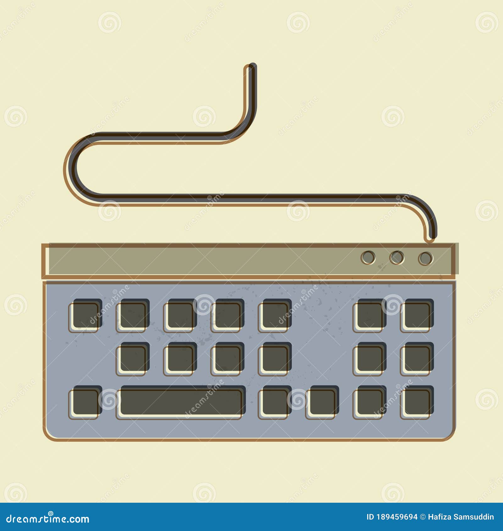 Computer Keyboard. Vector Illustration Decorative Design Stock Vector ...