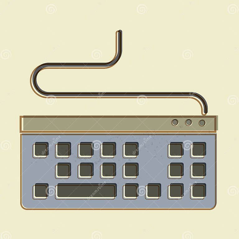 Computer Keyboard. Vector Illustration Decorative Design Stock Vector ...