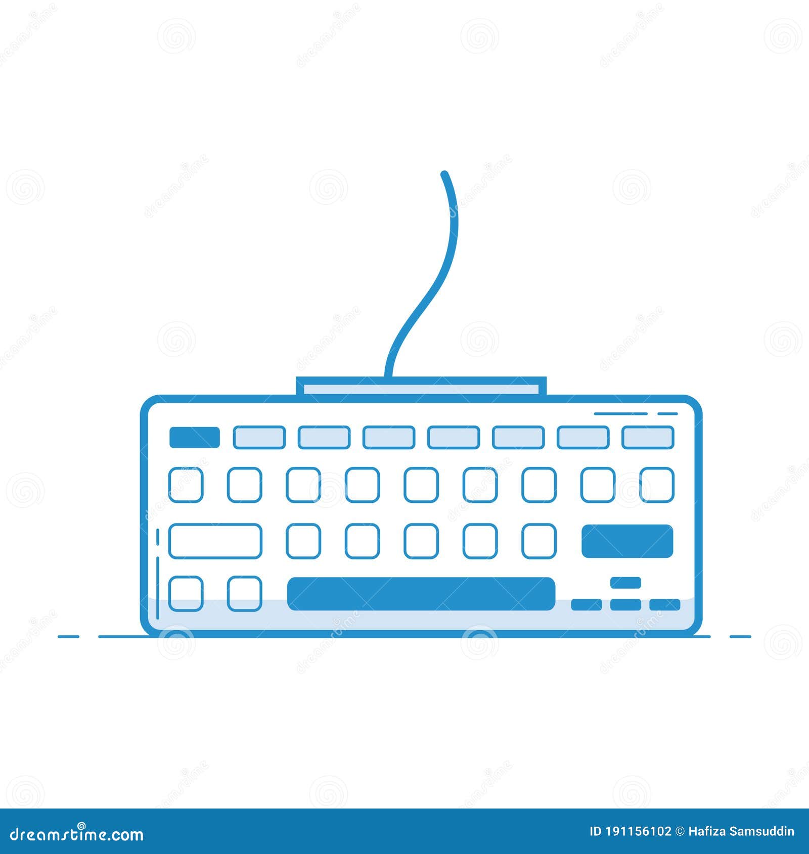 Computer Keyboard. Vector Illustration Decorative Design Stock Vector ...