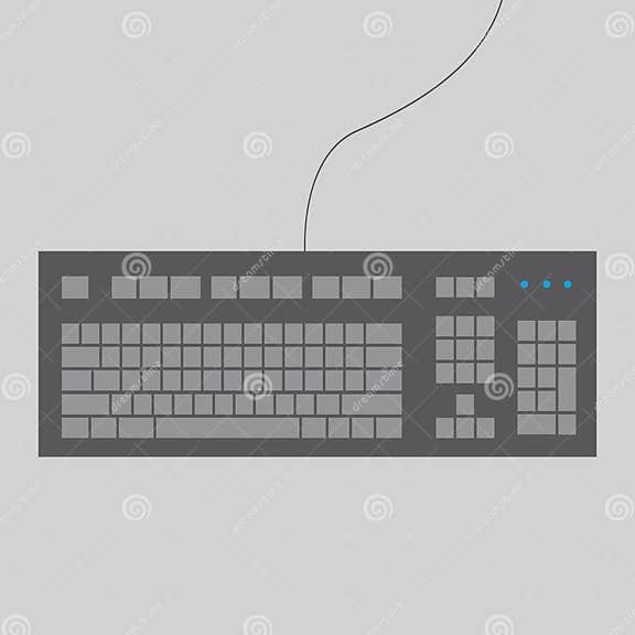 Computer Keyboard. Vector Illustration Decorative Design Stock Vector ...