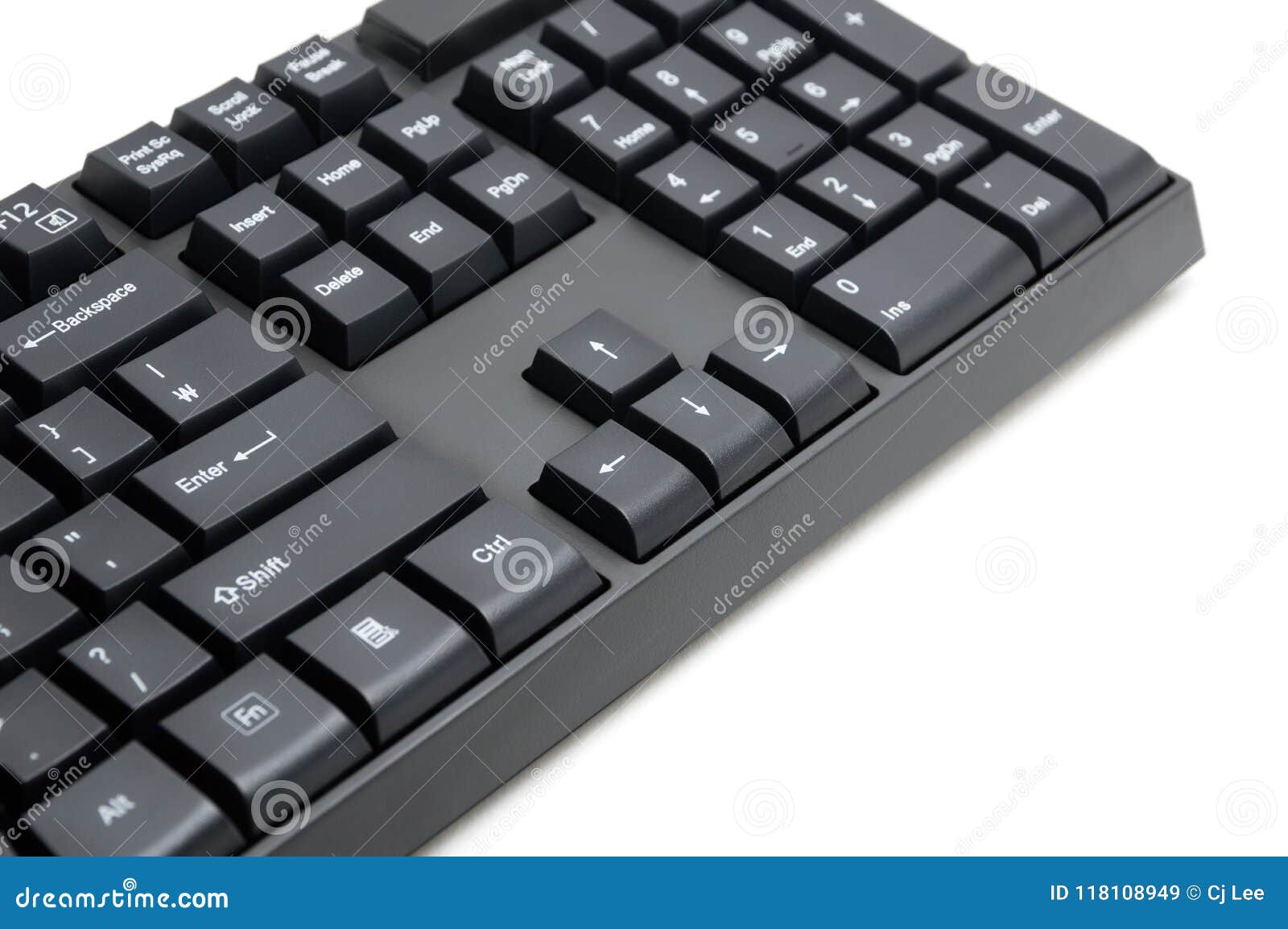 Computer Keyboard on White Background Stock Image - Image of digital ...