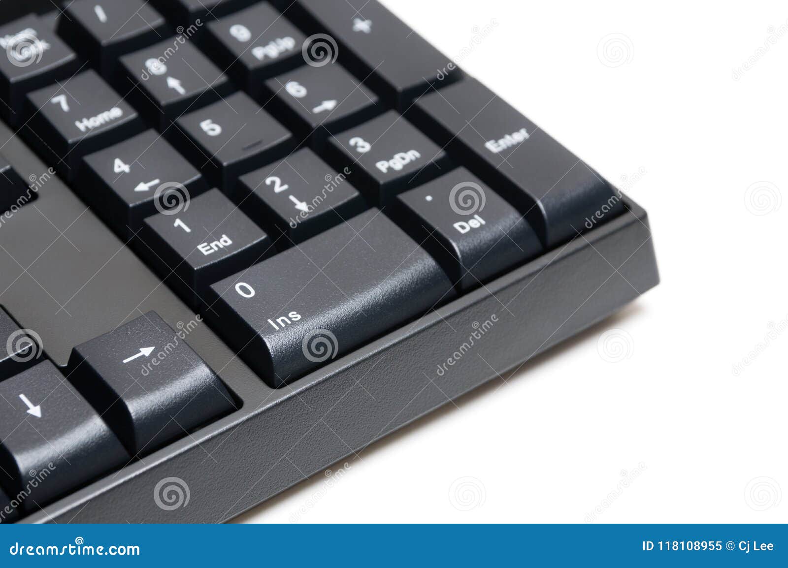 Computer Keyboard on White Background Stock Image - Image of computer ...