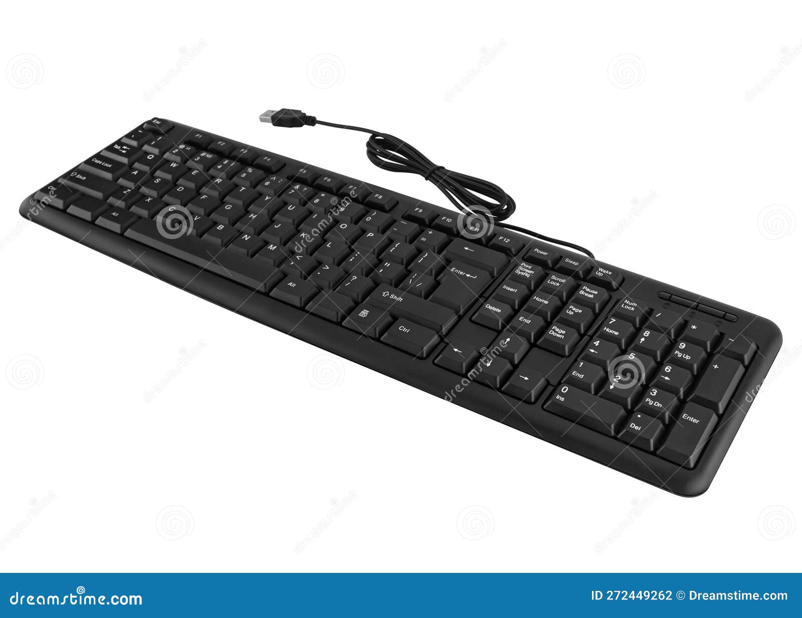 Computer Keyboard, on a White Background in Isolation Stock Photo ...