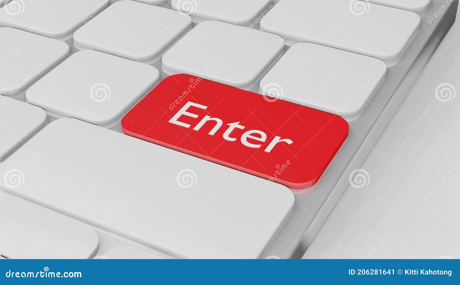 Computer Keyboard with Word Enter , Business Finance Concept 3D ...