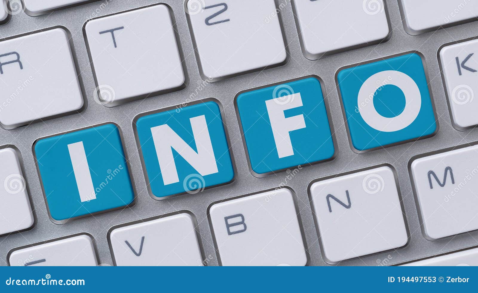 A Computer Keyboard with the Word Info Stock Image - Image of keyboard ...